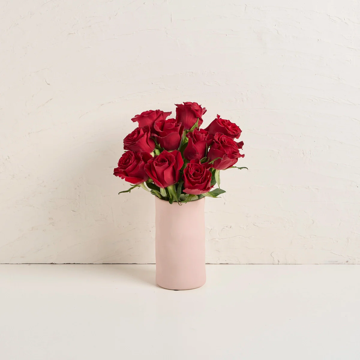 Deluxe Red Roses in Ceramic Vase
